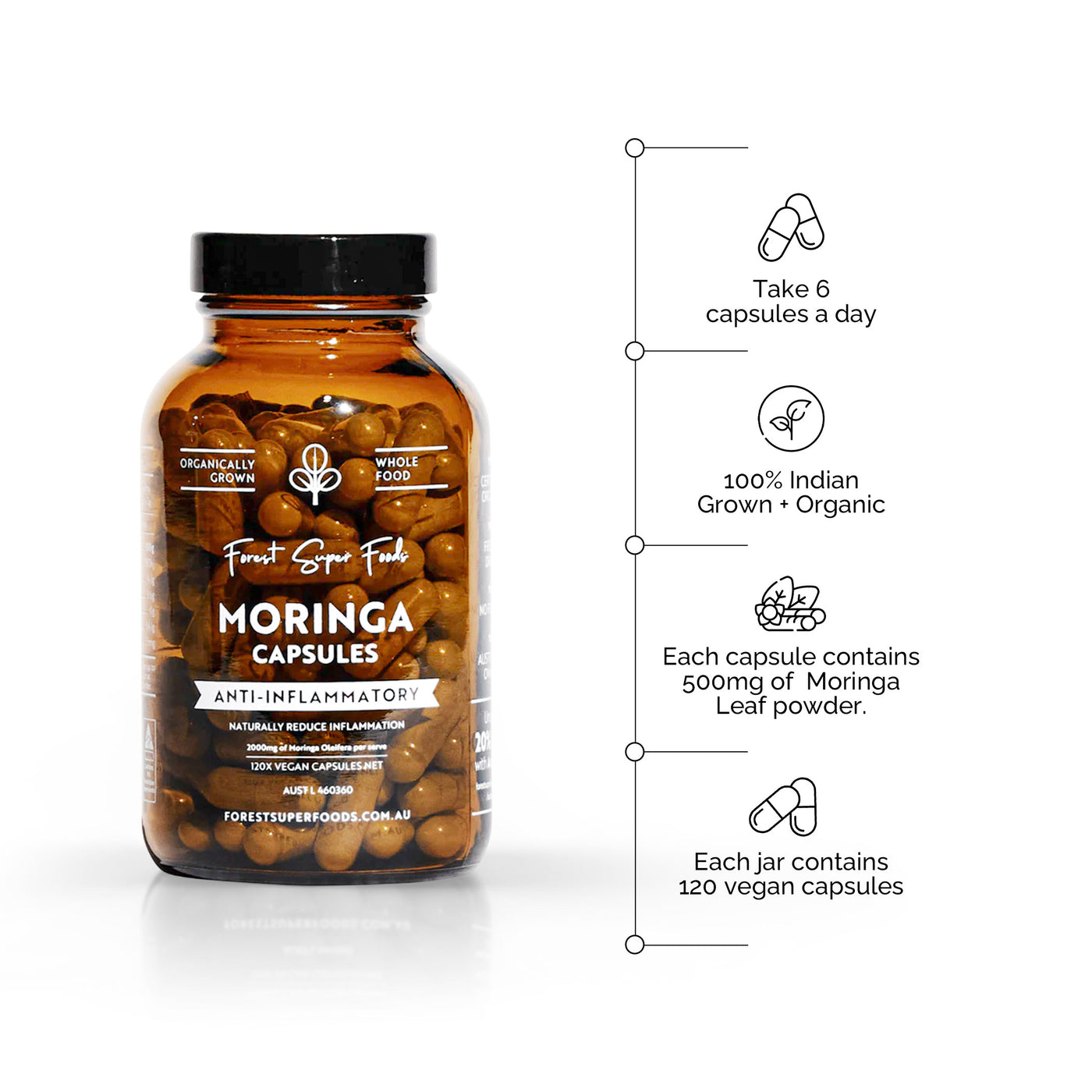 Organic Moringa Capsules Australia | Buy Online - Forest Super Foods