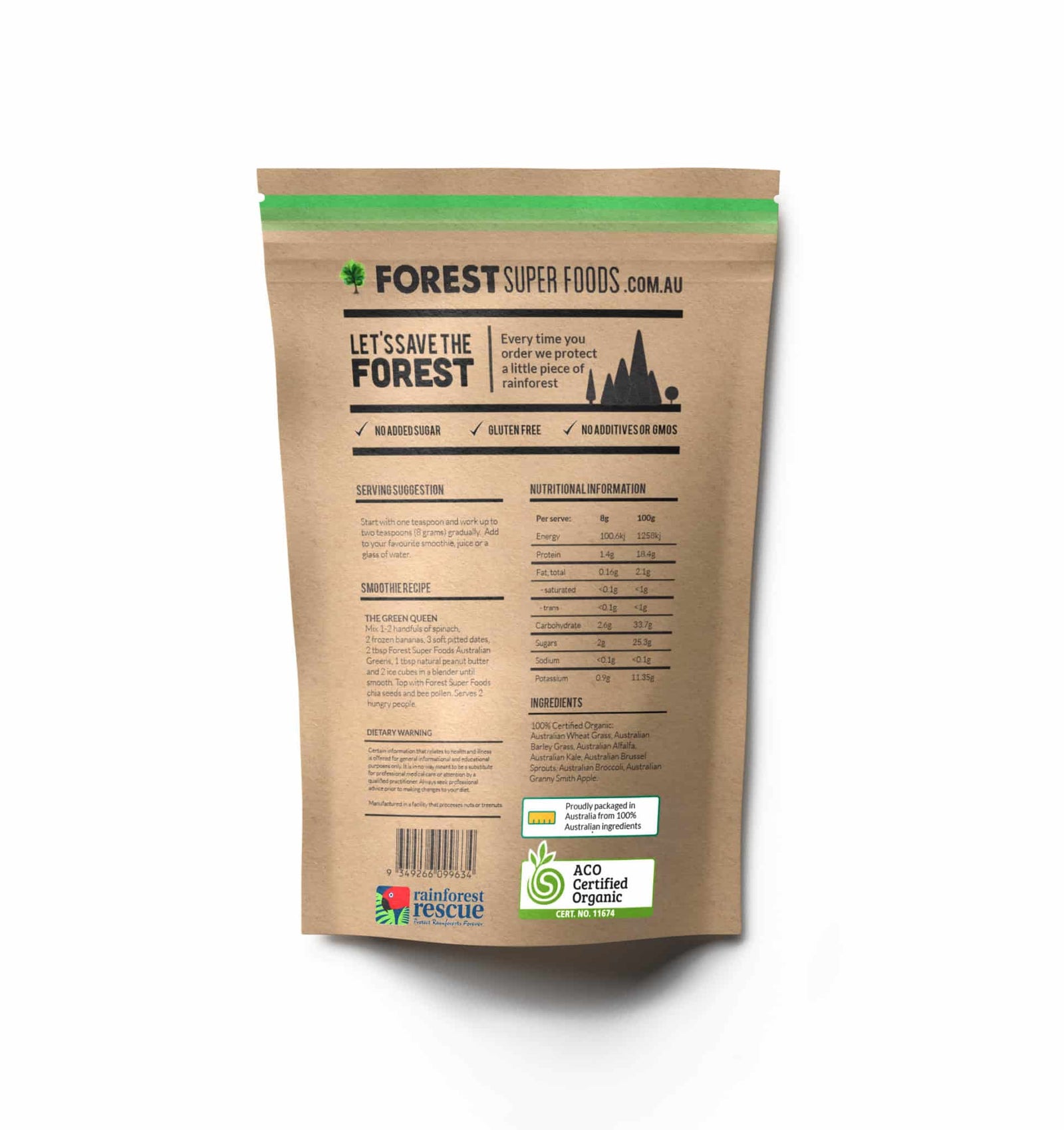 Organic Greens Powder | Australian Superfood | Forest Super Foods